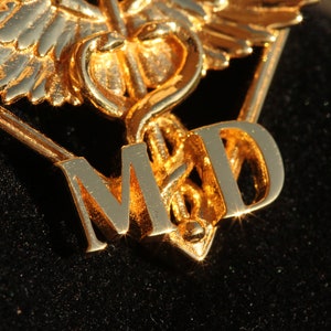 Medical Pendant MD Diamond Gift for Doctor ,caduceus Jewelry Gift for ...