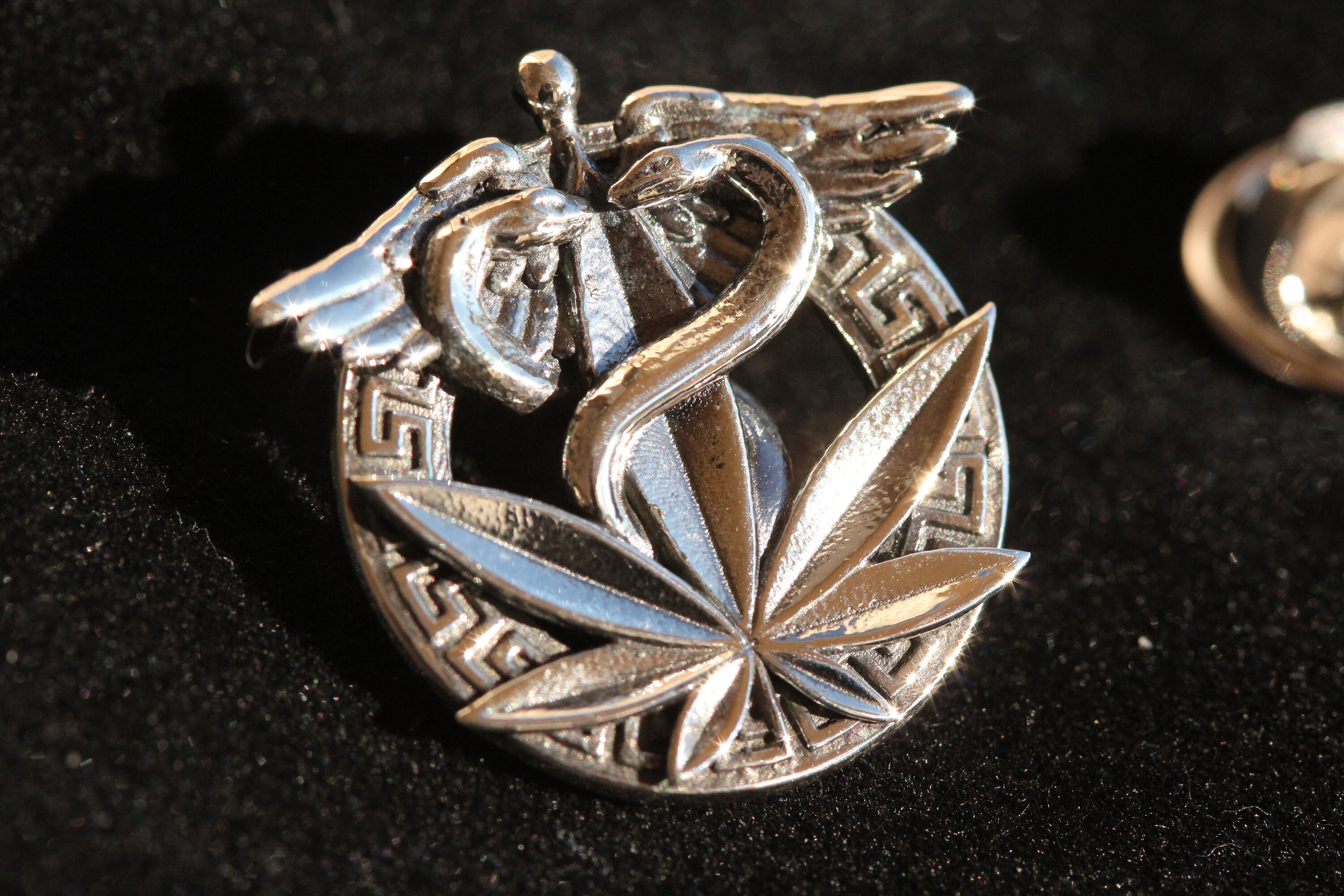 Medical Marijuana Pin, Caduceus Symbol, Winged Snake Staff, Ancient ...
