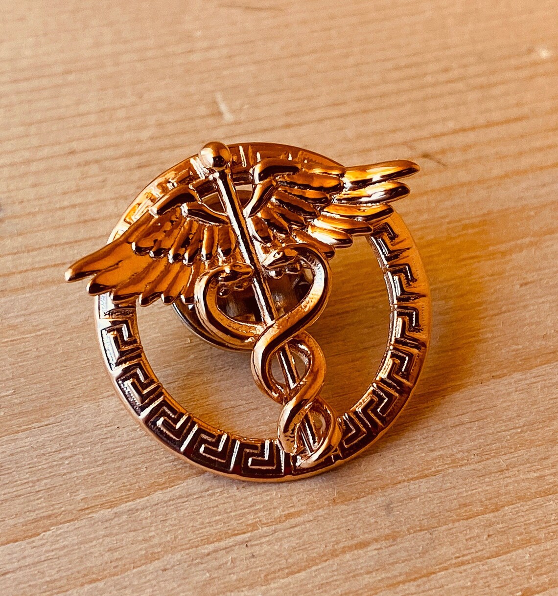 Lapel Pin, Symbol for Medicine, Rose Gold Plated, Nurses, Doctors ...
