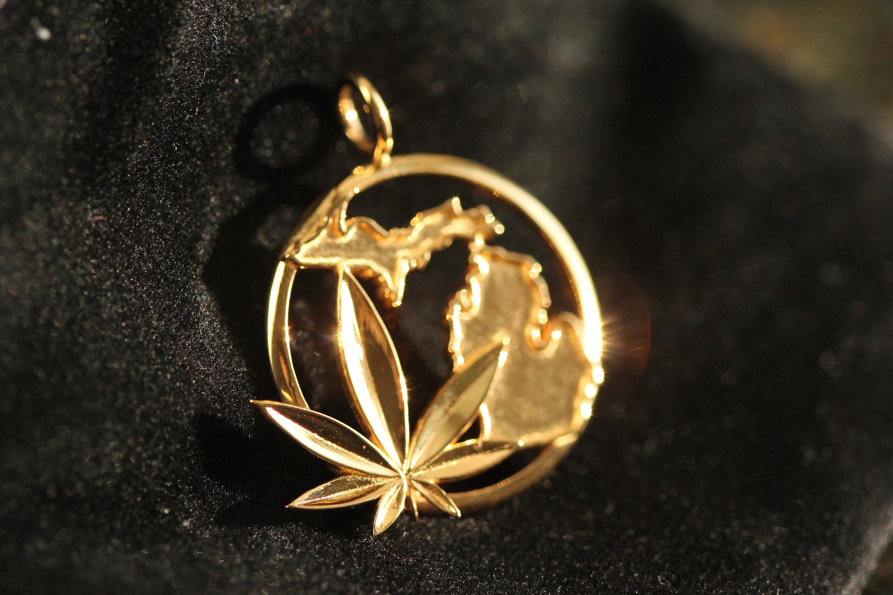 Michigan Weed Pendant, Medical Marijuana, Legalize Marijuana, Michigan ...