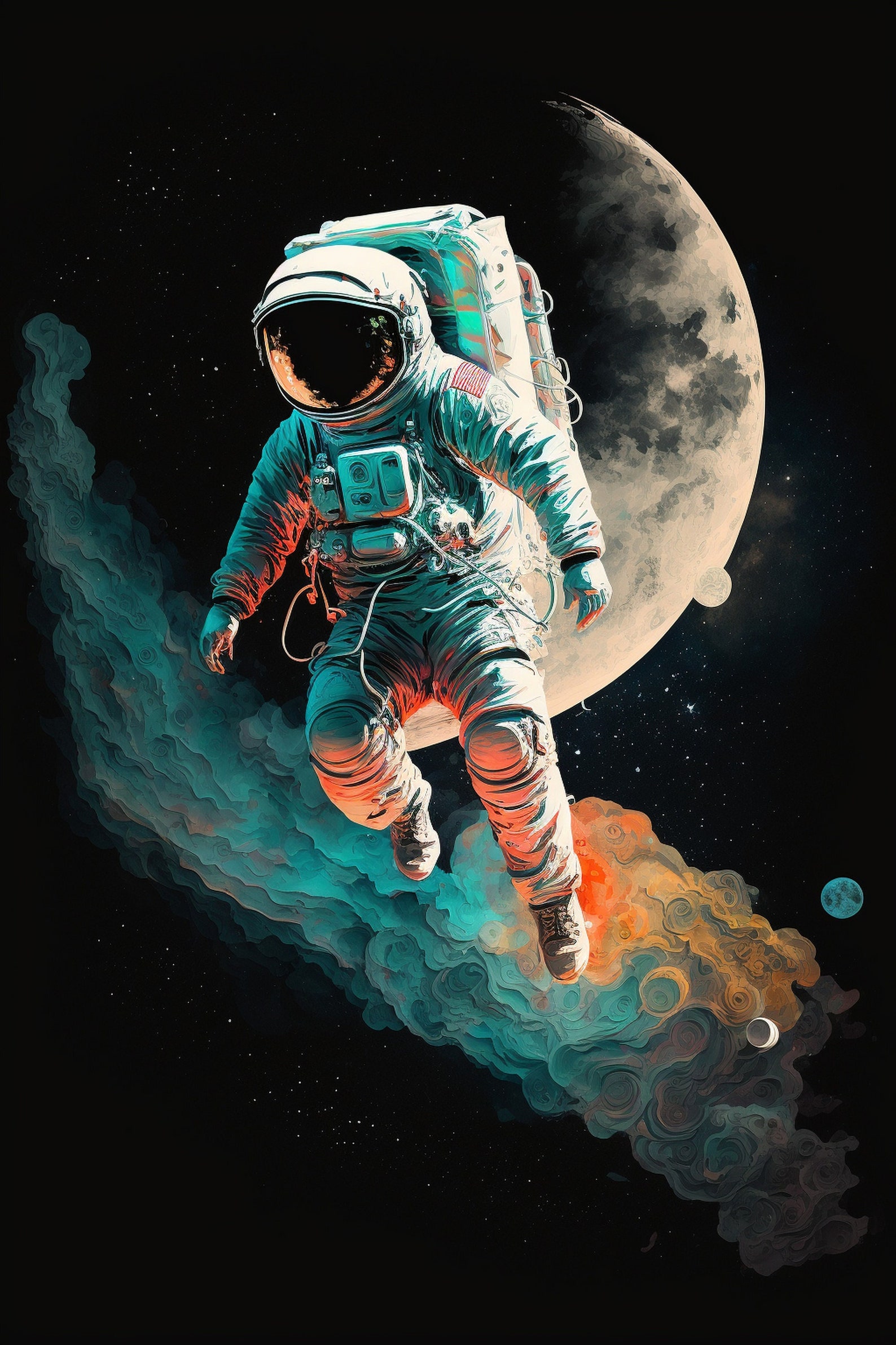 Space Astronaut Nursery Art, Print for Instant Download, Multiple Sizes ...