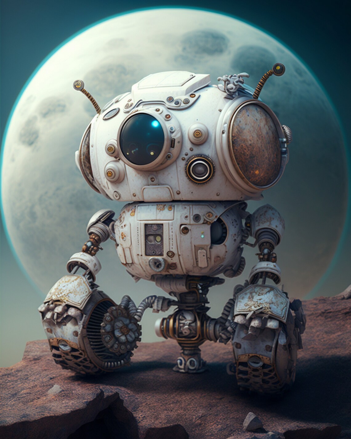 Cute Robot Nursery Art, Print for Instant Download, Multiple Sizes ...