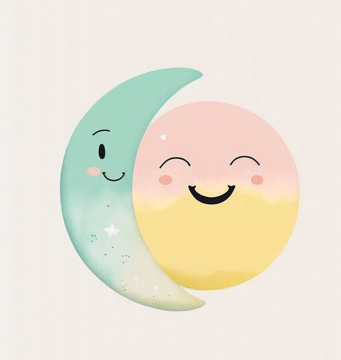 Sun and Moon Digital Print, Instant Download - Etsy