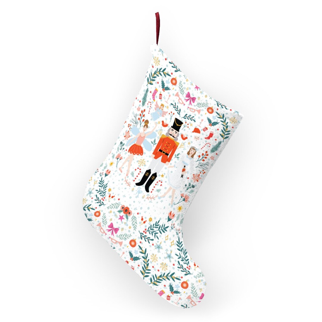 Nutcracker Ballet Christmas Stocking: Festive Fleece Holiday Decor - Etsy