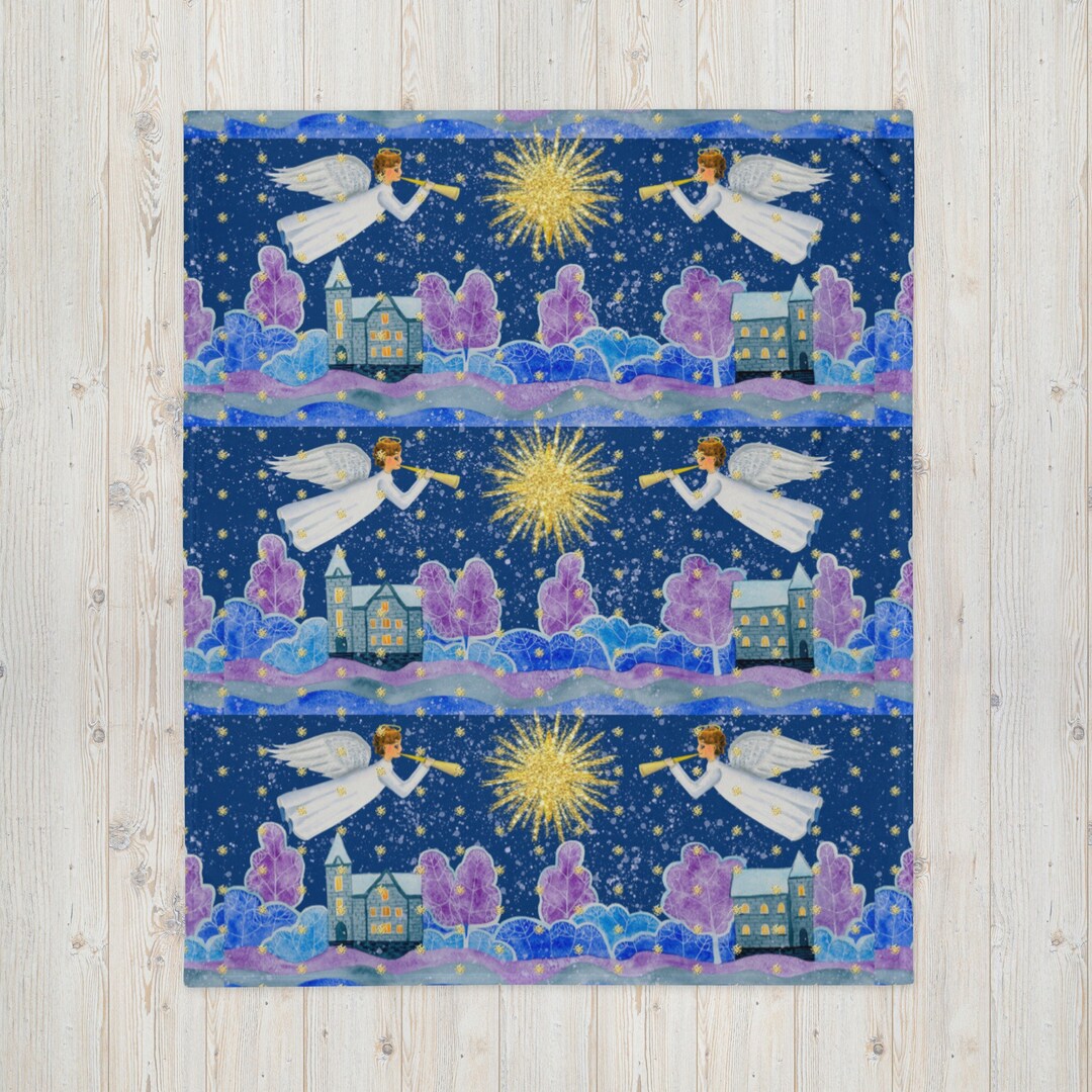 Christmas Angels Throw Blanket, Cozy Soft Blanket - Etsy