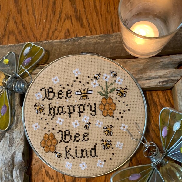 Bee Cross Stitch - Etsy