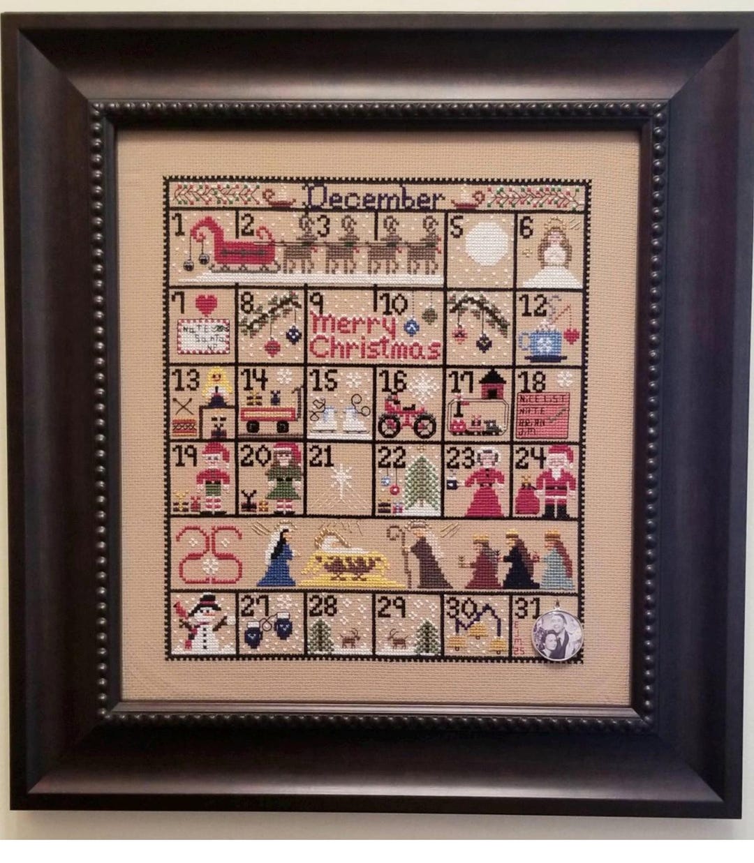 Christmas Countdown Calendar Cross Stitch Pattern (PDF) - Etsy