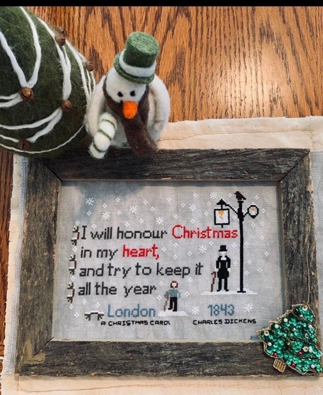 A Christmas Carol Cross Stitch Pattern: Charles Dickens Quote (PDF) - Etsy