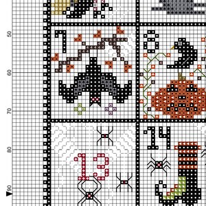 PDF Pattern, Halloween Creepy Countdown, Two Versions, Spooky, Ghost ...