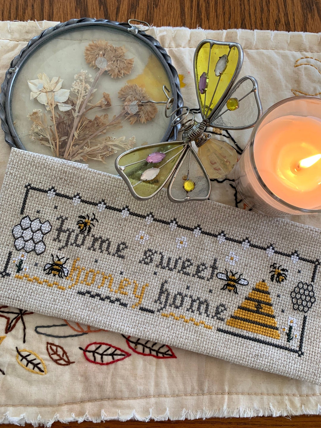 PDF, Bees, Home Sweet Honey Home Cross Stitch Pattern, Bees Cross ...