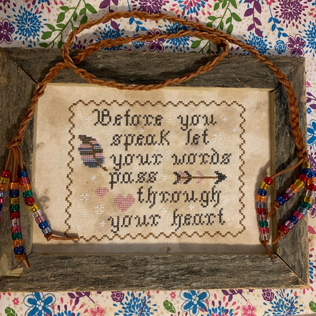 PDF, Inspirational Quote, Cross Stitch Quote, Primitive Cross Stitch ...