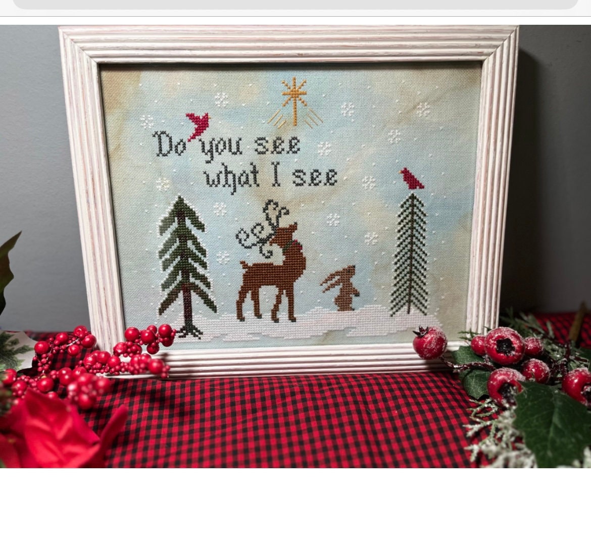 PDF, Do You See What I See, Christmas Cross Stitch Pattern: Deer ...
