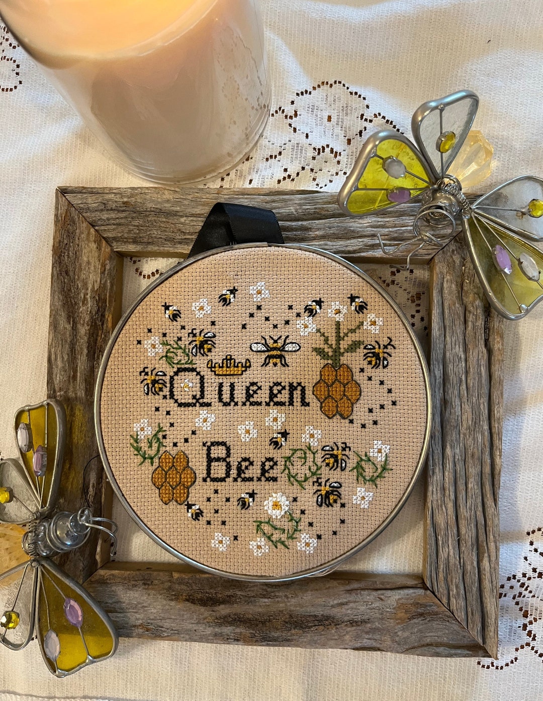 PDF, Queen Bee Pattern, Bees, Honeycomb, Flowers, Queen of the Bees ...
