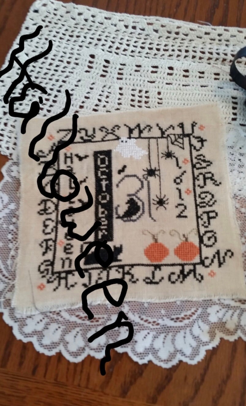 PATTERNHalloween October 31 1612 pattern Cross Stitch | Etsy