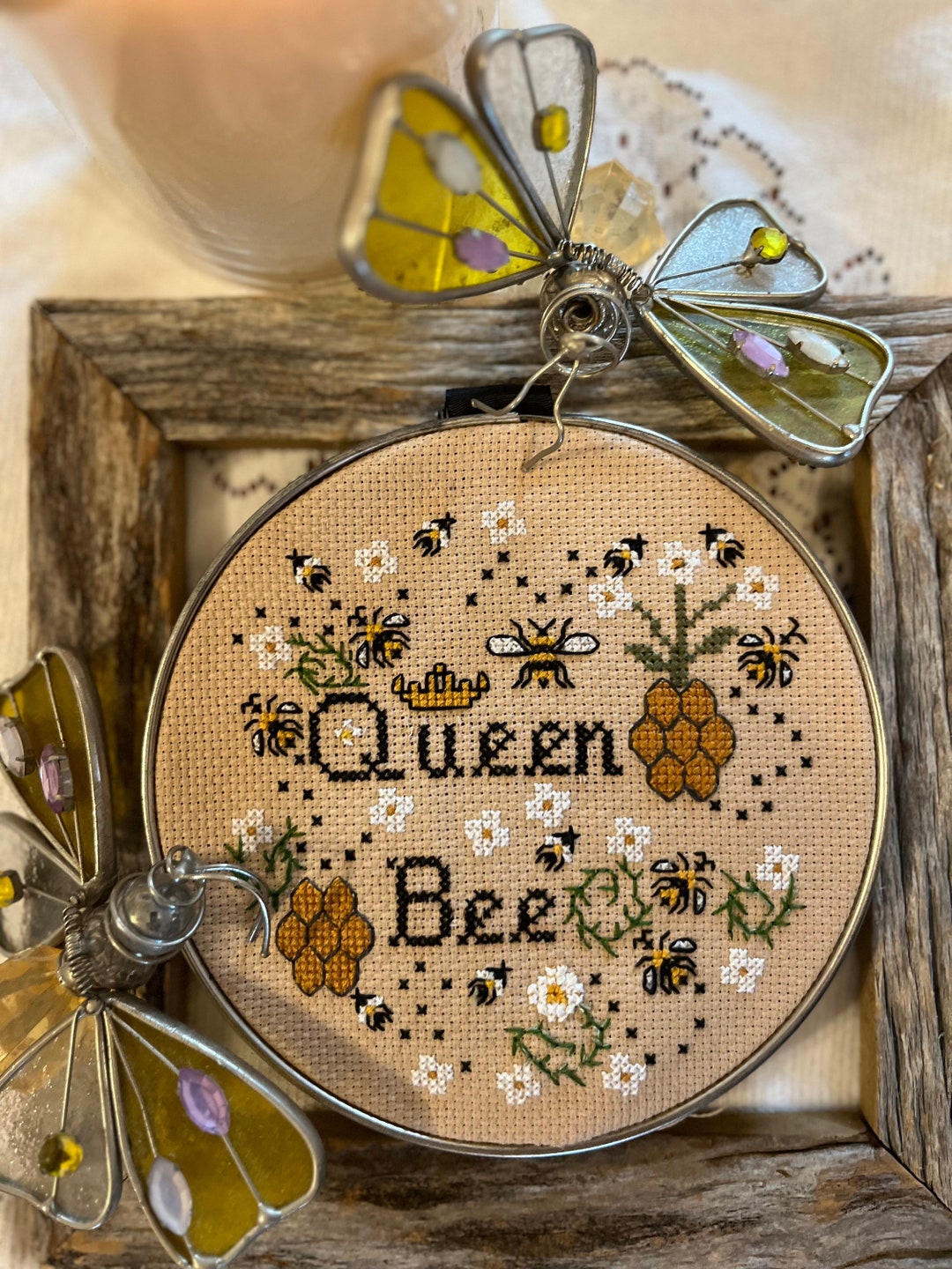 PDF, Queen Bee Pattern, Bees, Honeycomb, Flowers, Queen of the Bees ...