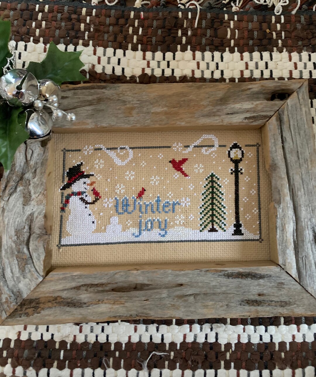 PDF Pattern, Winter Joy Cross Stitch Pattern, Winter, Snow, Snowman ...