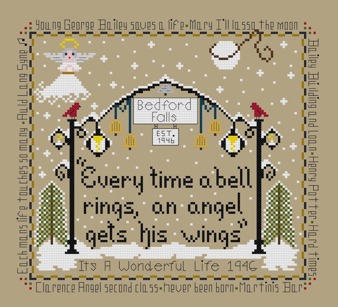 Christmas Cross Stitch Pattern, It's a Wonderful Life (PDF Pattern) - Etsy