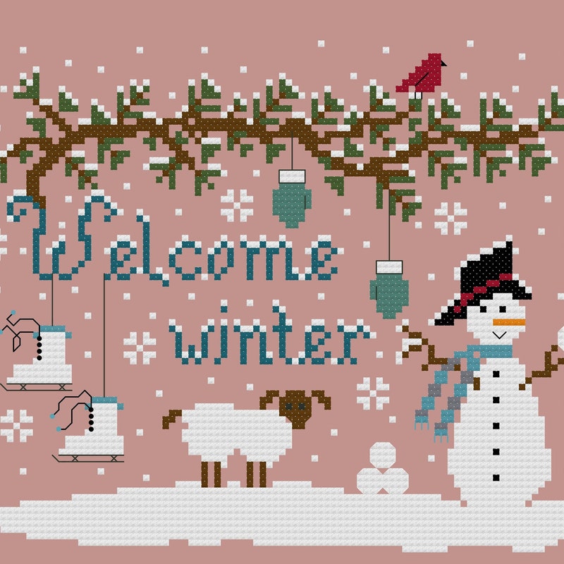 Winter Cross Stitch - Etsy