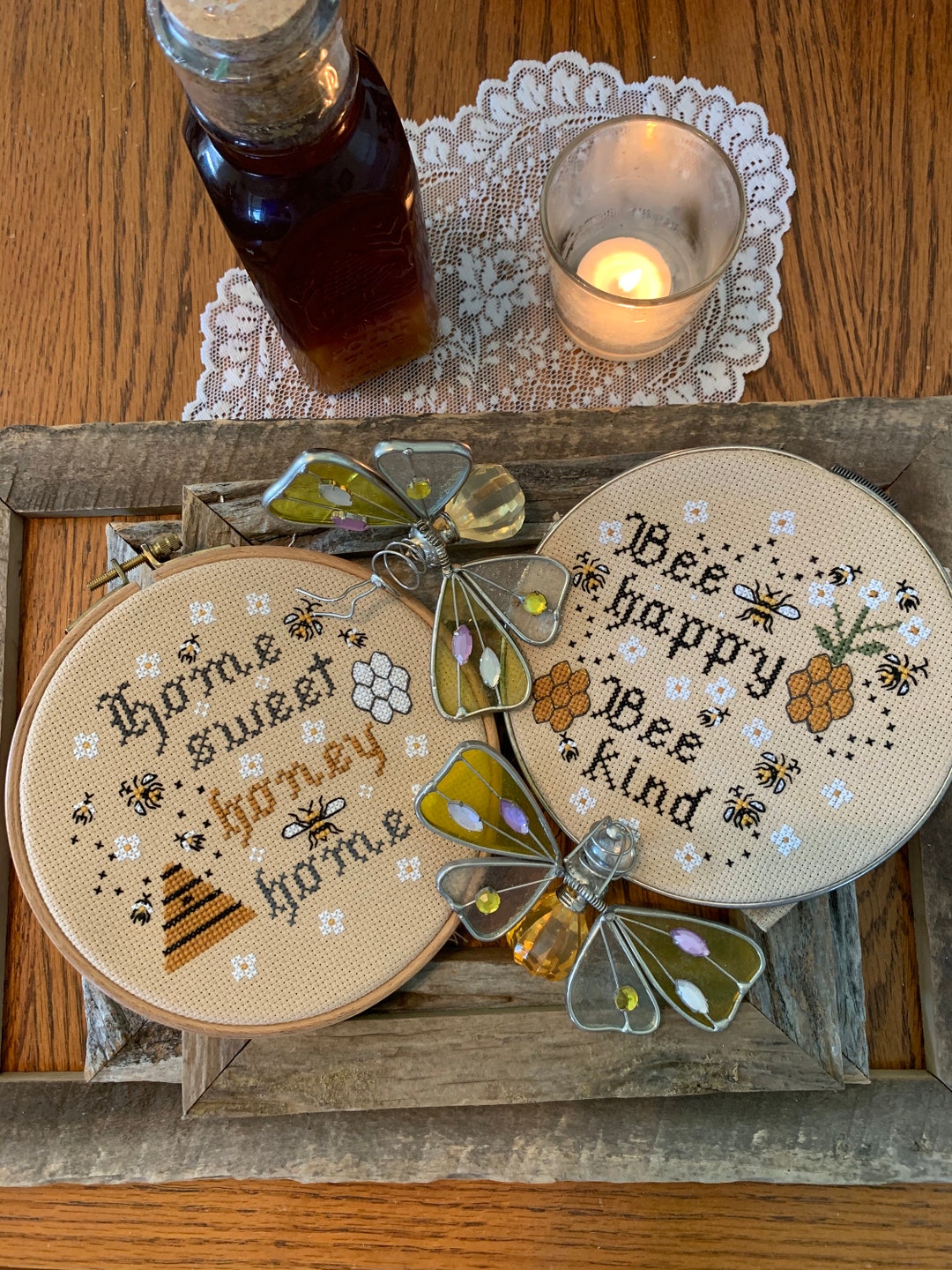 Bee Cross Stitch Pattern Set, Home Sweet Honey (PDF Pattern) - Etsy