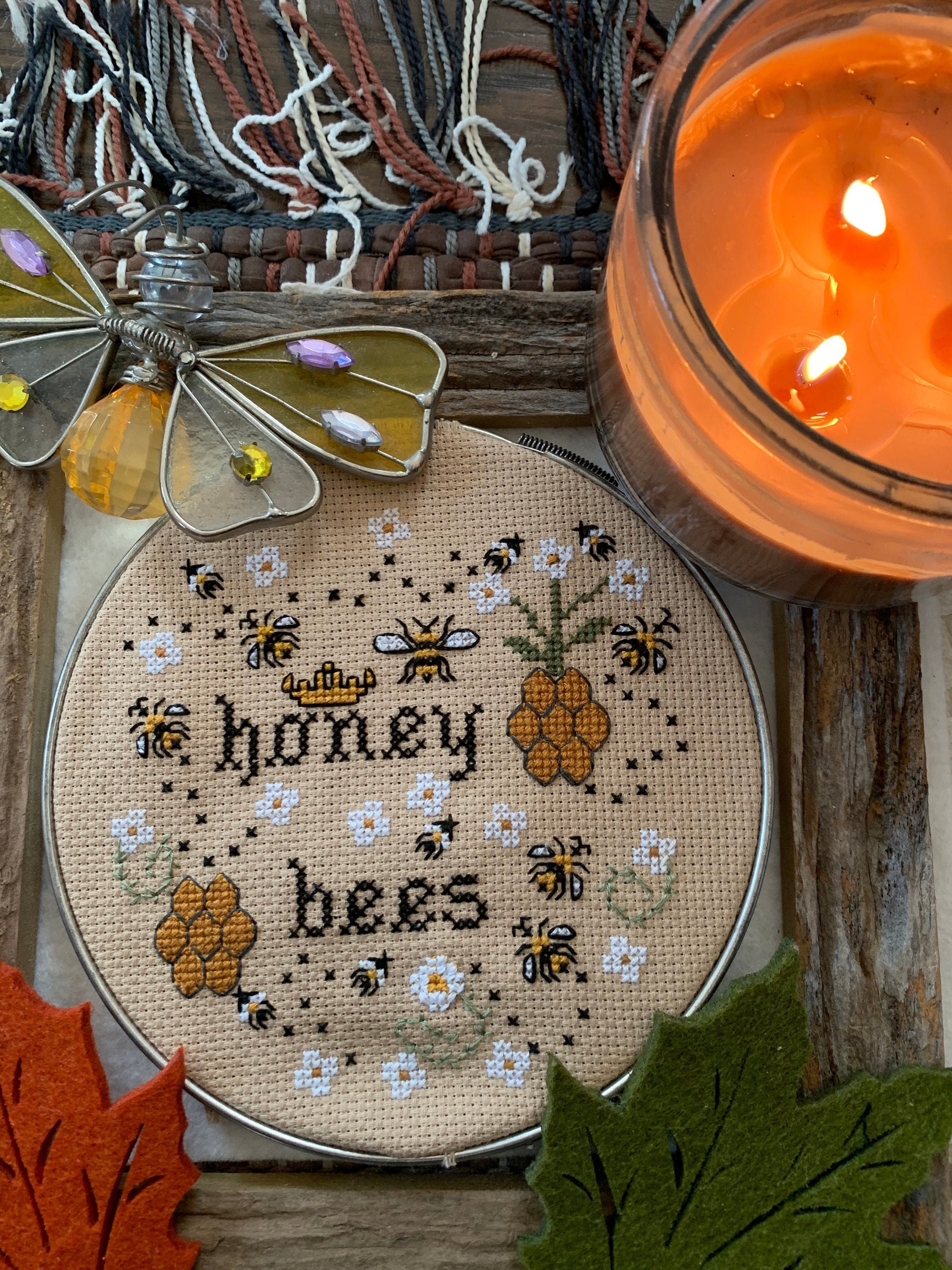 PDF Bees Honey Bees Cross Stitch Pattern Bees Honey Bees - Etsy