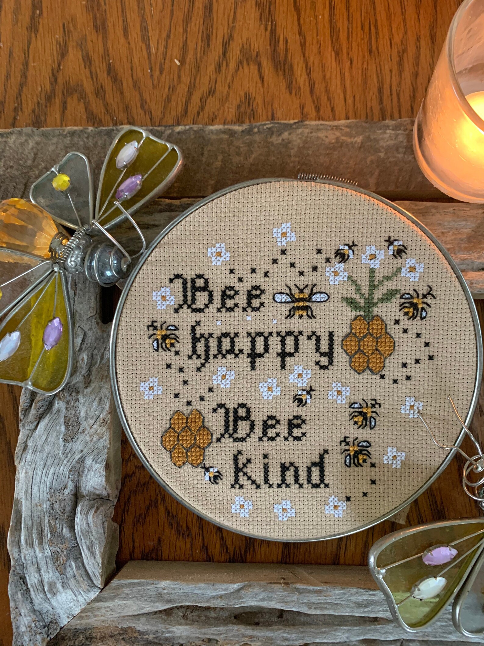 PDF Bee Happy Cross Stitch Pattern Bees Cross Stitch Bees - Etsy