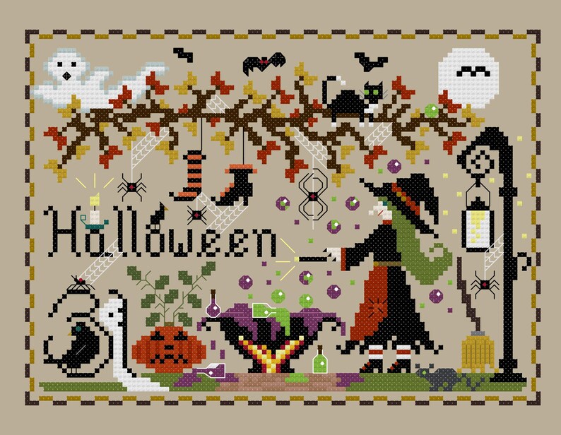PDF Halloween, Witchy, Ghost, Witch, Cat, Witches Cauldron, PDF - Etsy