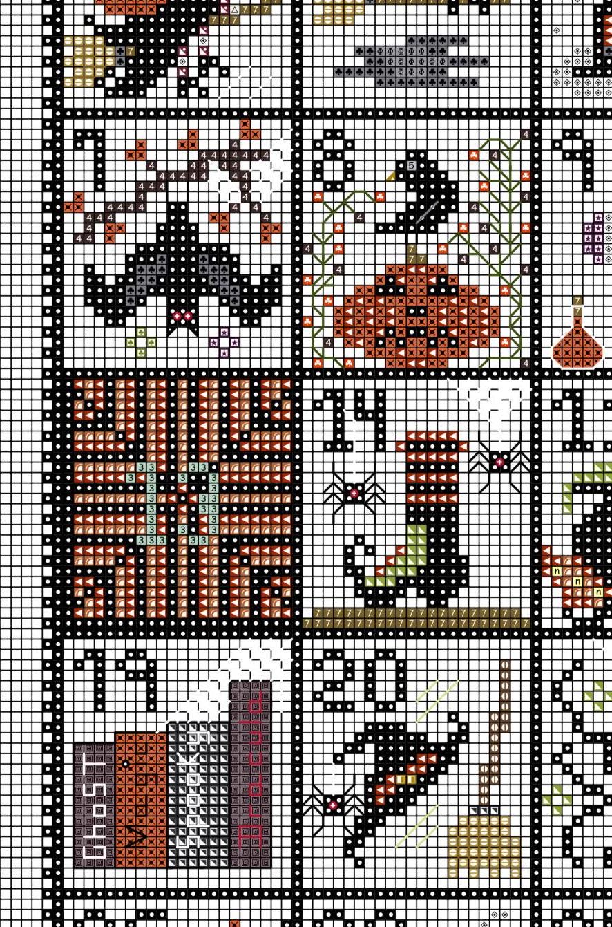 PDF Pattern, Halloween Creepy Countdown, Two Versions, Spooky, Ghost ...
