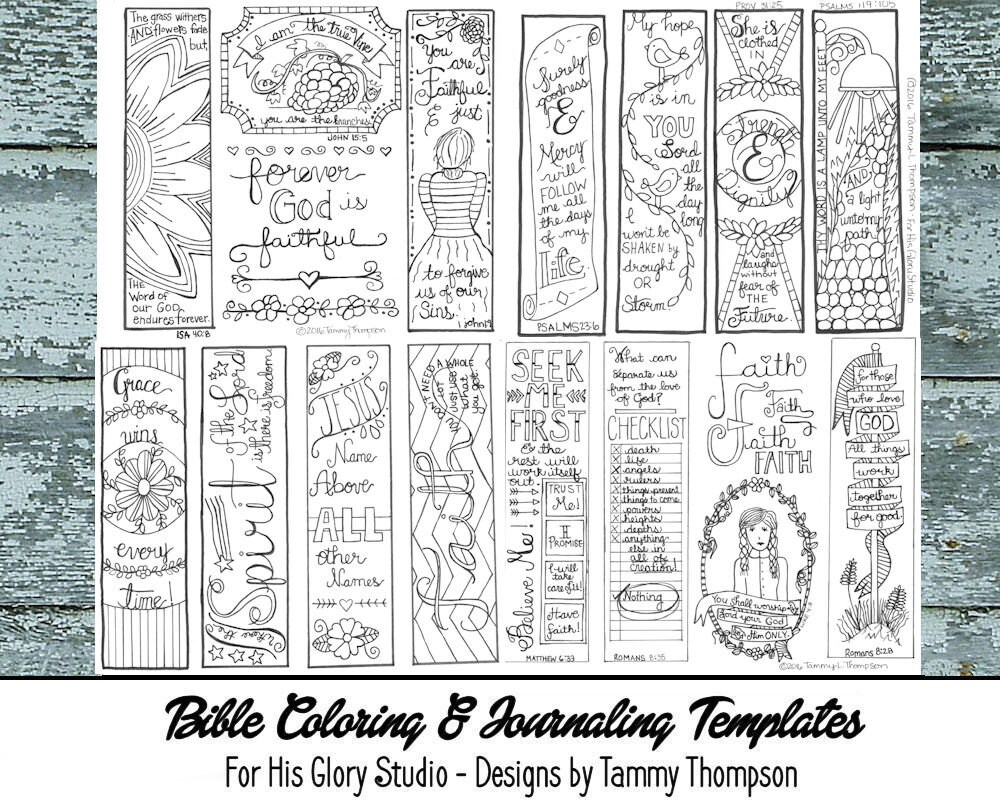 Bible Journaling Bundle #2 - 25% OFF - "#8 to #15" - 8 Pages of ...