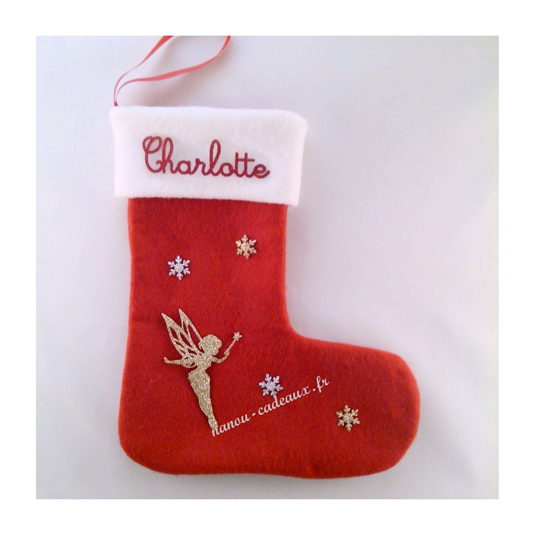 Botte chaussette Noël votre prénom et petite fée personnalisée - Etsy ...
