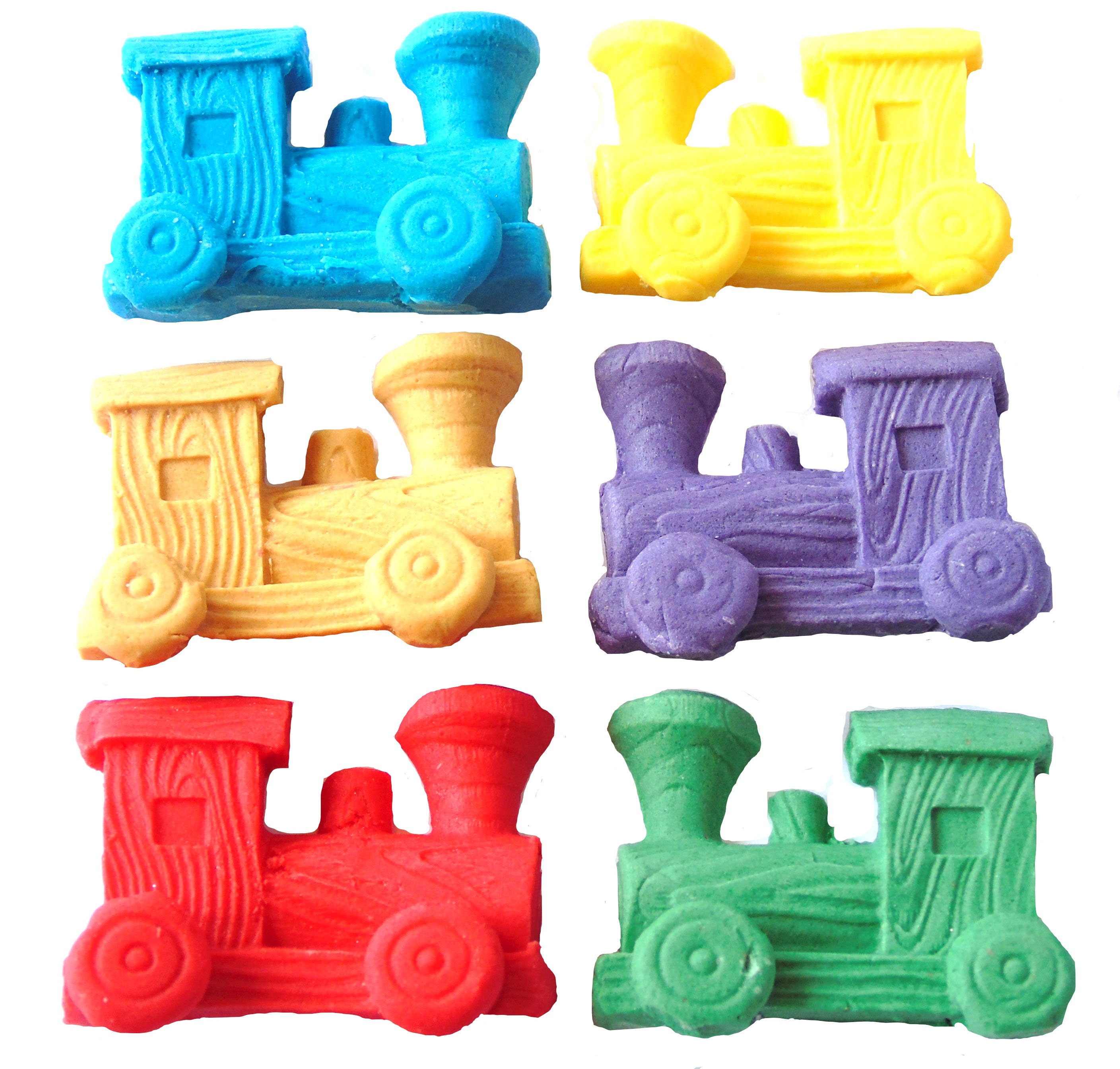 Set 6 Novelty Edible Trains Cupcake Topper Decorations - Etsy UK