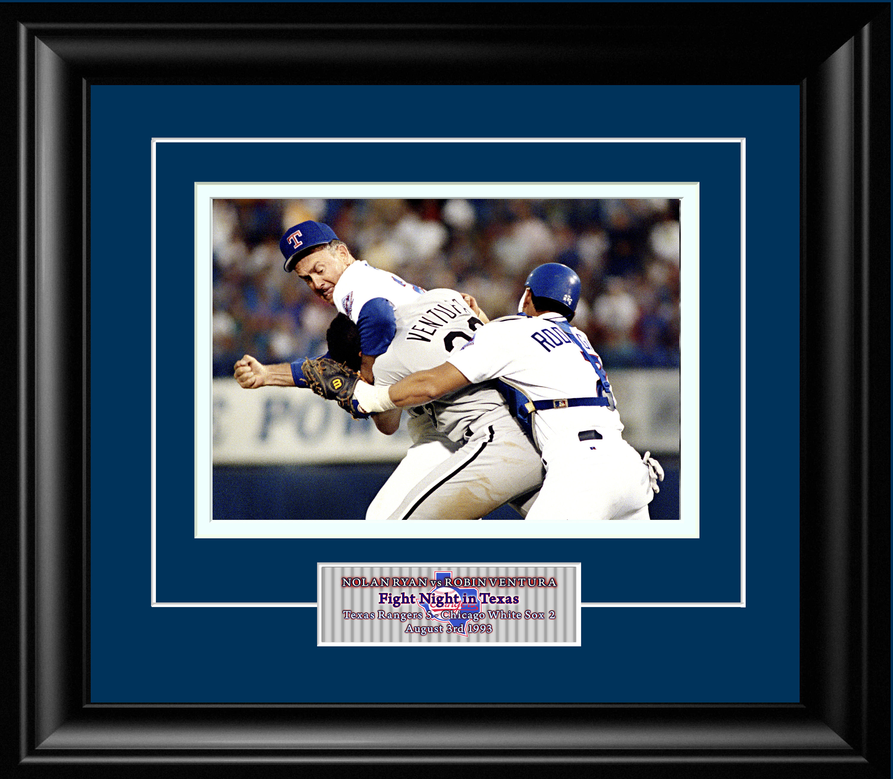 Nolan Ryan Robin Ventura 16x14" Ready to Frame Fight Print Photo ...