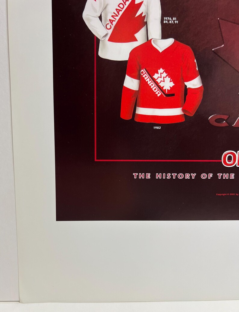 History of Team Canada Hockey Jerseys Poster - 18x24 Retro Infographic ...