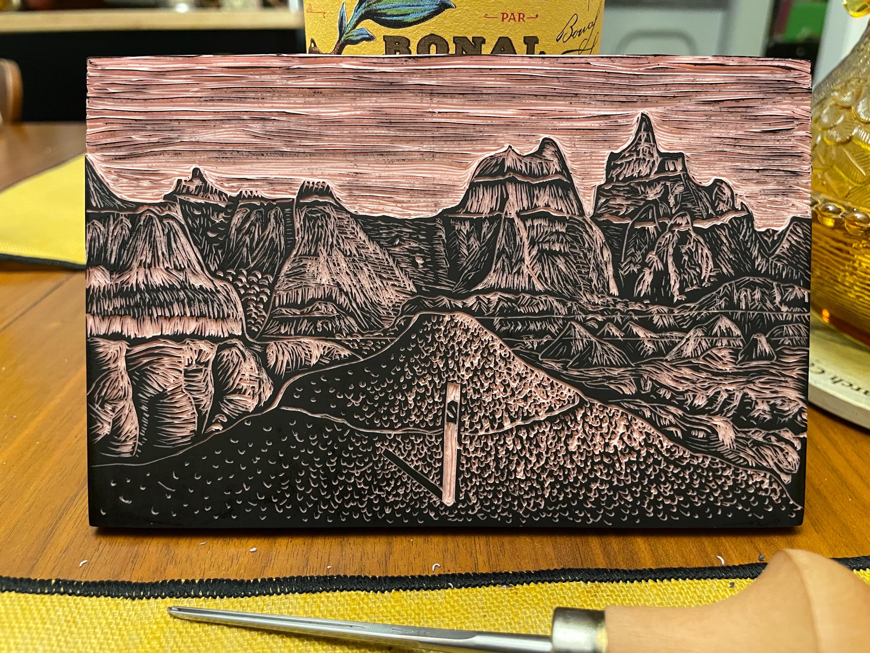 Badlands National Park Handmade Block Print - Etsy