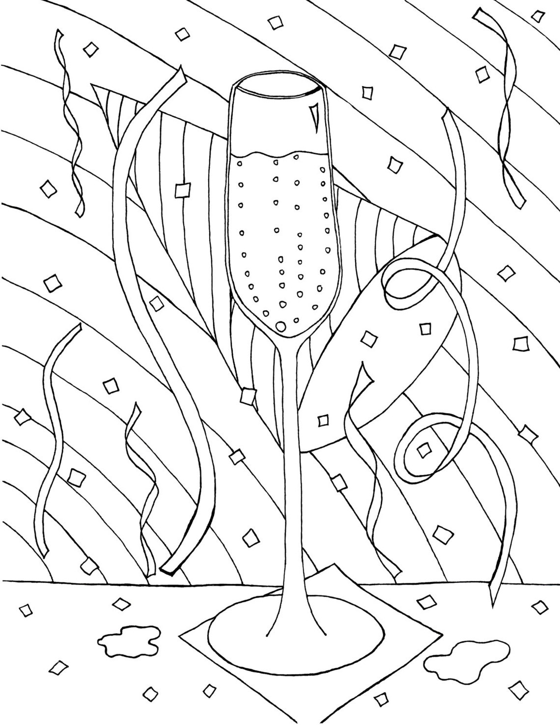 Celebrations Sketch Coloring Page