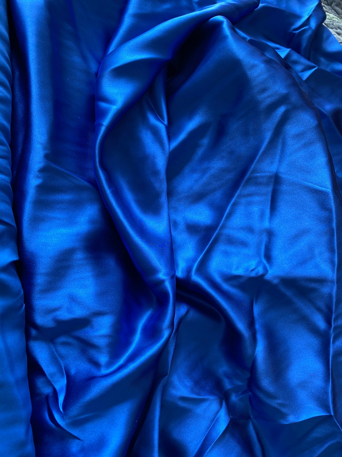 42 Royal Cobalt Blue 100% Silk Satin Charmeuse Fabric - Etsy