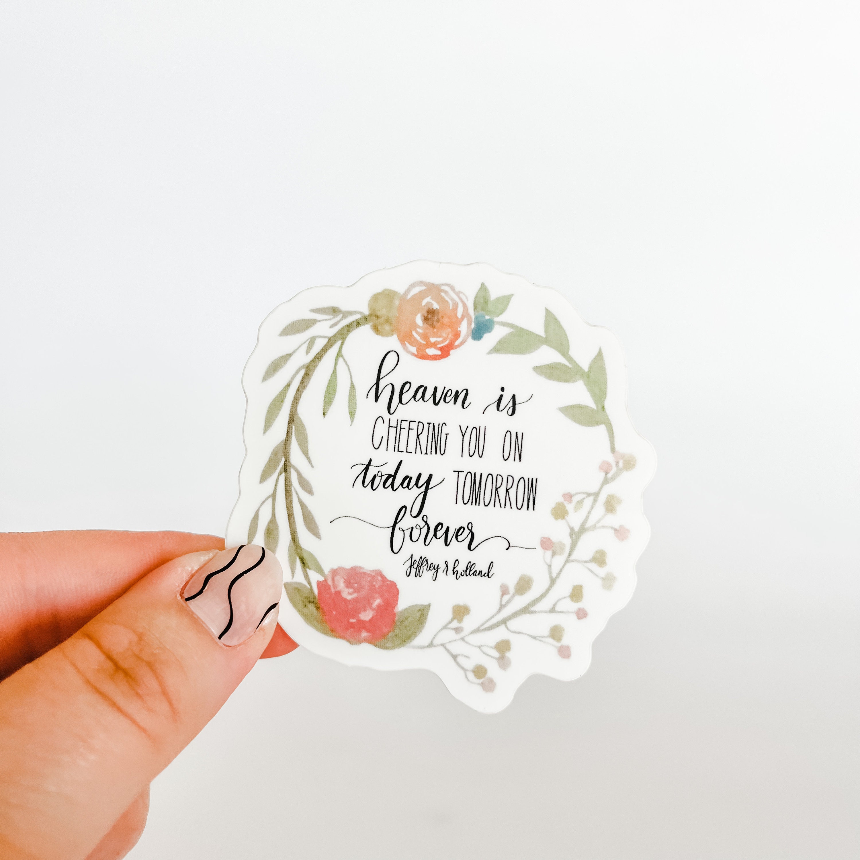 Heaven is Cheering You on Sticker Watercolor Watercolor - Etsy