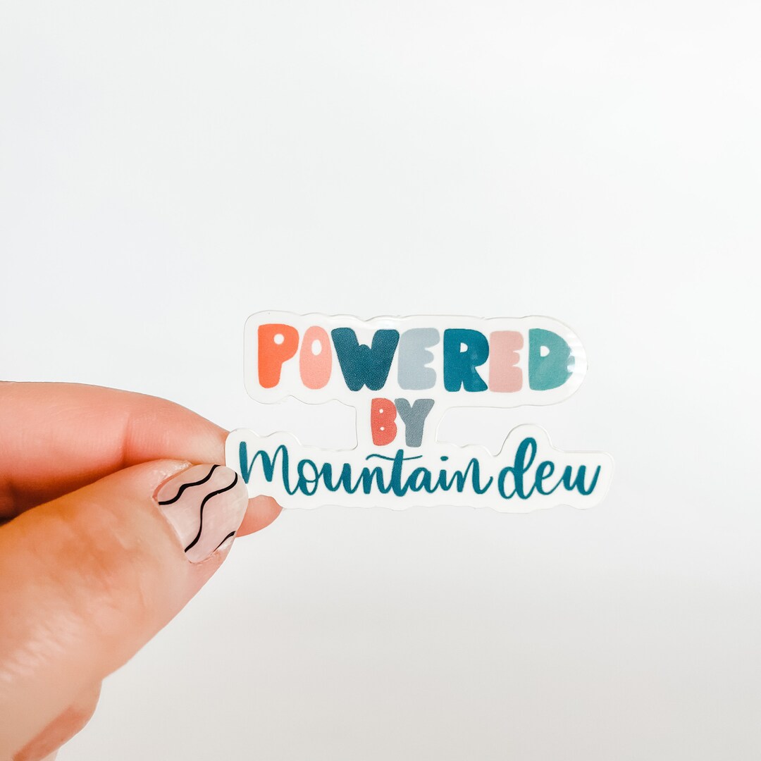 Mt Dew Sticker, Powered by Mountain Dew, Powered by Mountain Dew ...