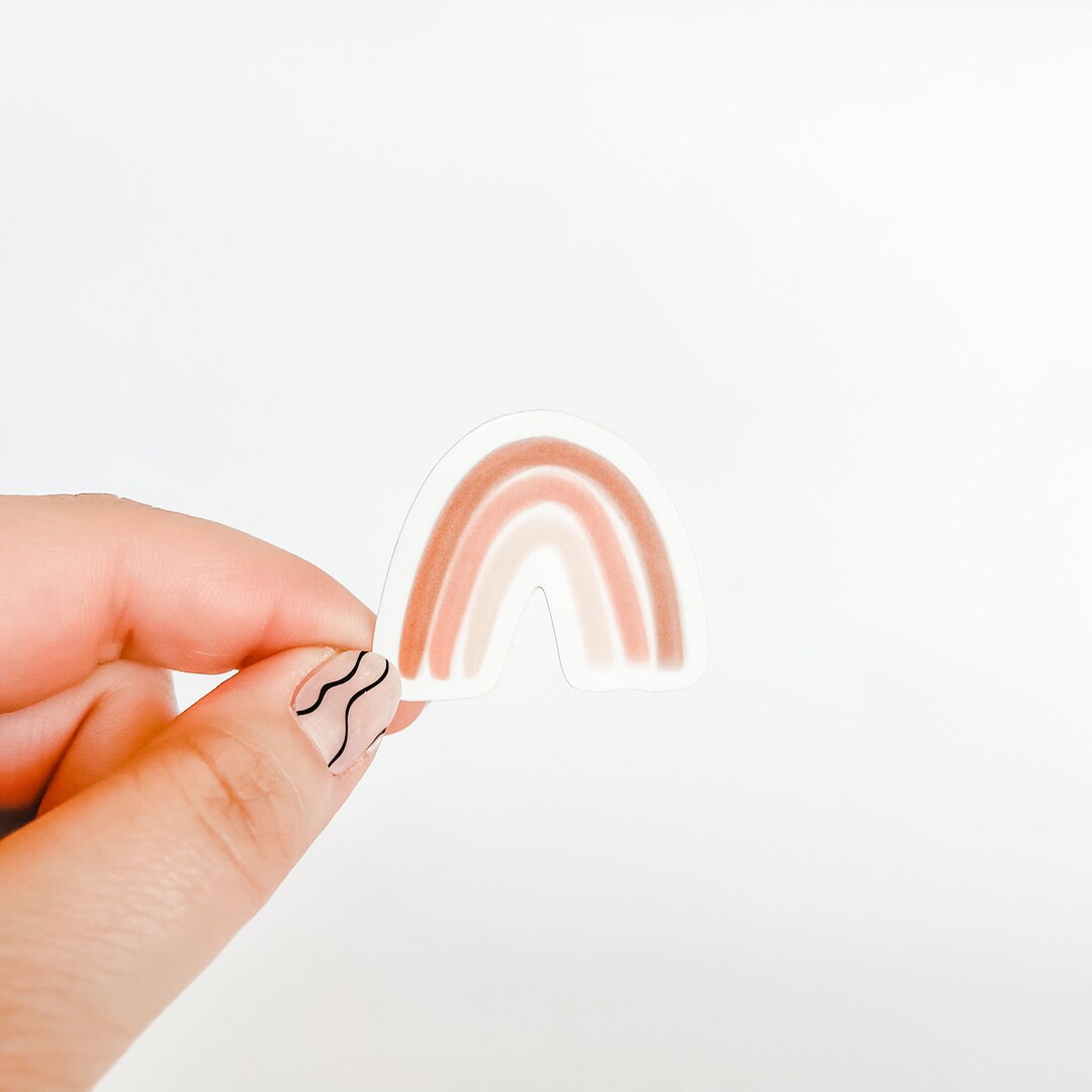 Pink Modern Rainbow Sticker, Rainbow, Pink Rainbow, Waterproof Sticker ...