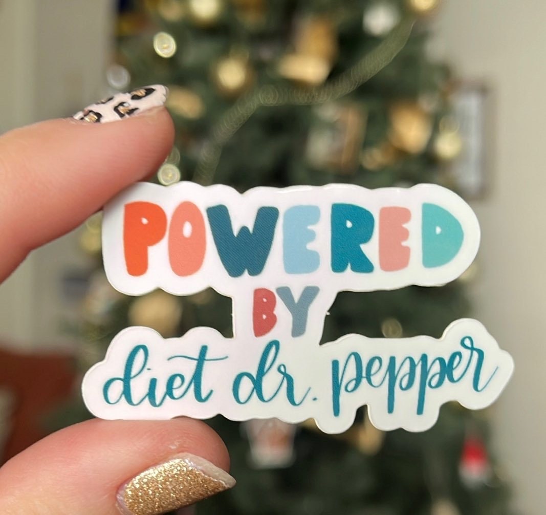 Powered by Diet Dr Pepper Sticker, Diet Dr Pepper Sticker, Waterproof ...