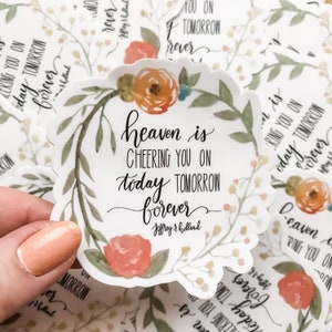Heaven is Cheering You on Sticker, Watercolor, Watercolor Sticker ...