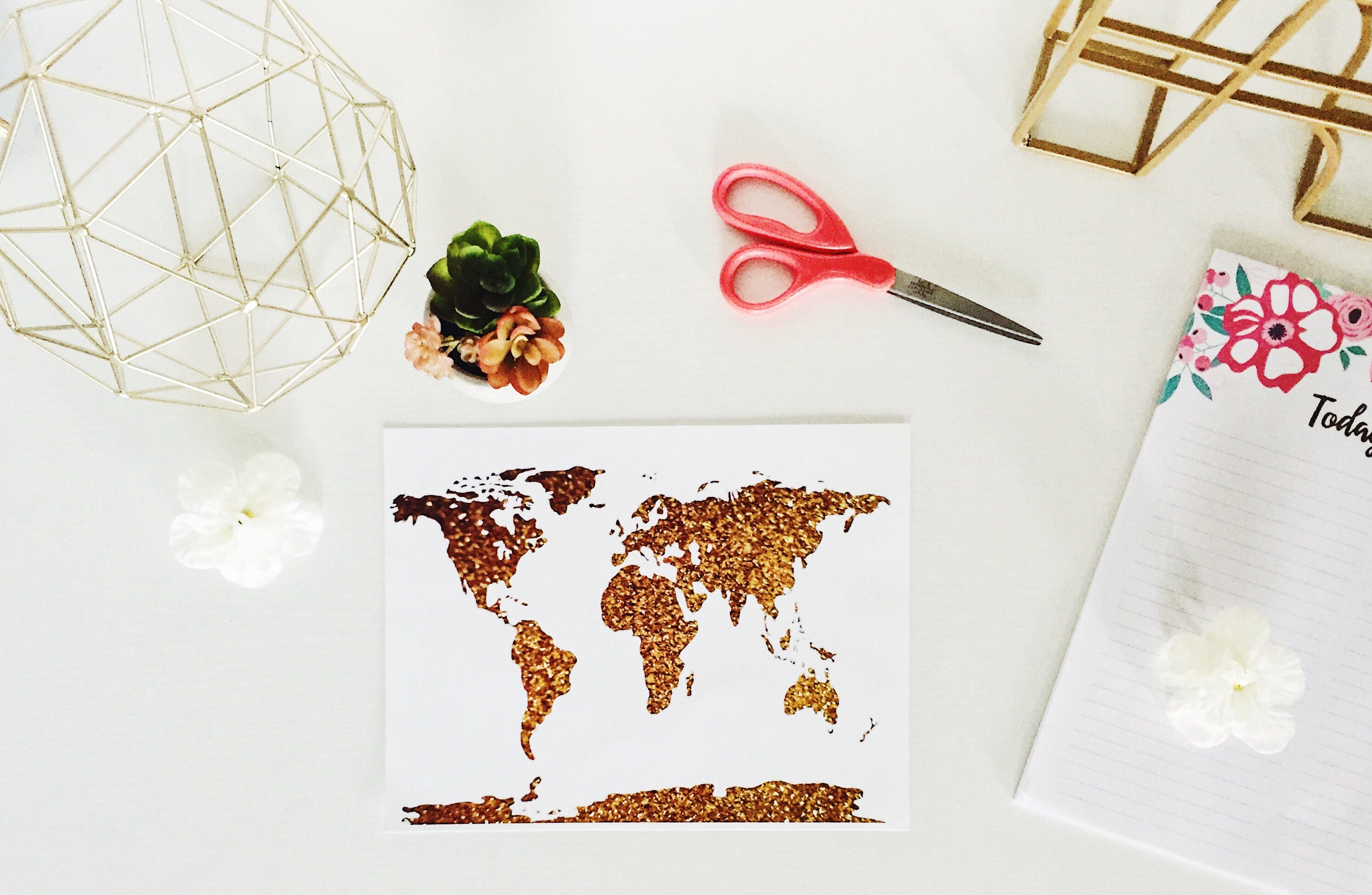 Glitter World Map Map Gold Gold Decor Home Decor Art - Etsy