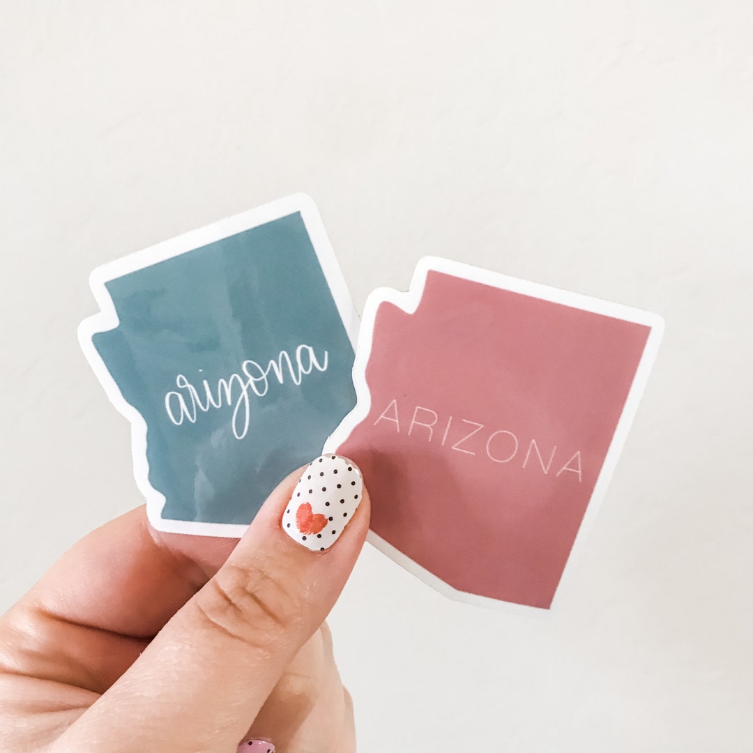 Arizona Sticker, Teal Sticker, Pink Sticker, State 48, State Forty ...