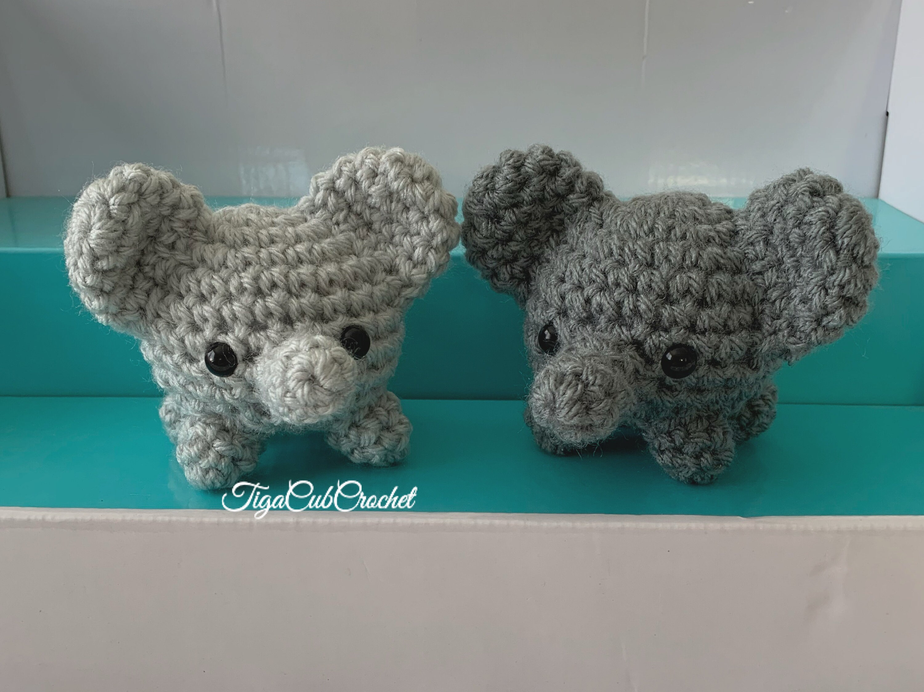 Toys Ready To Ship Crochet Mini Dark Pink Elephant Zoo Animal Cute Baby ...