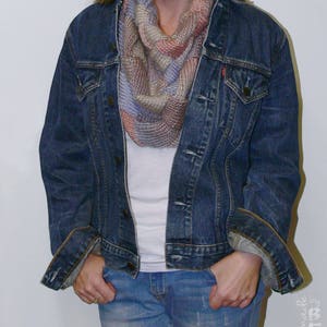 Hand-knitted Entrelac Multicolor Shaded Cowl/ Neck Warmer/ Snood ...