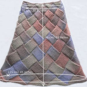 Hand-knitted Entrelac Multicolor Shaded Cowl/ Neck Warmer/ Snood ...