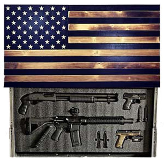 American Flag Coffee Table Gun Holder : Rustic American Flag Coffee ...