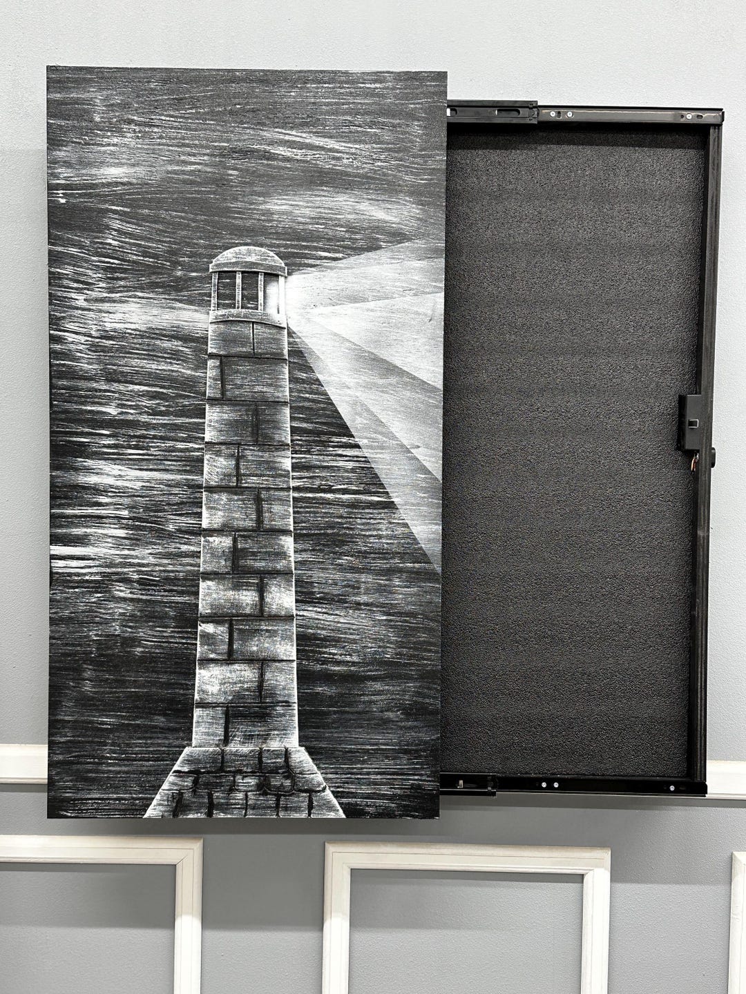 Lighthouse Concealment Art – Lockable Nautical Hidden Gun Storage - Etsy