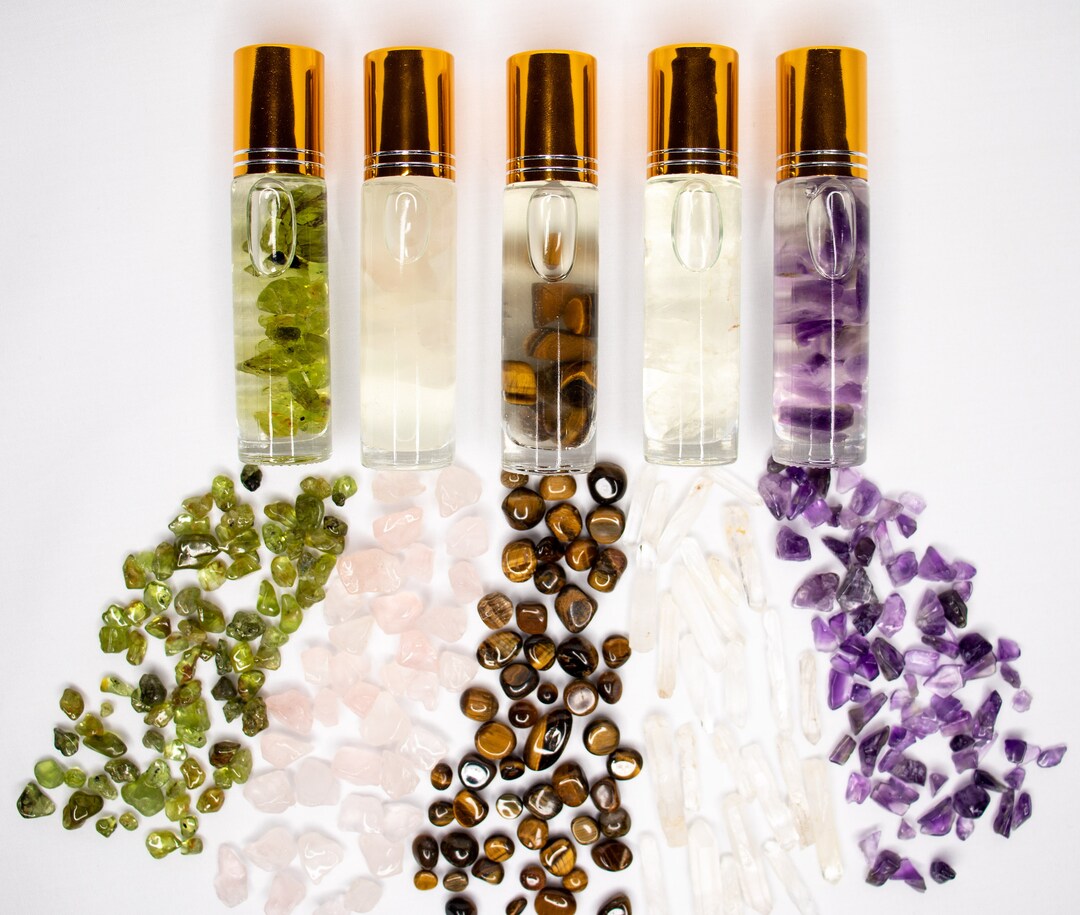 Crystal Infused Perfume | All Natural Aromatherapy Crystal Perfume - Etsy