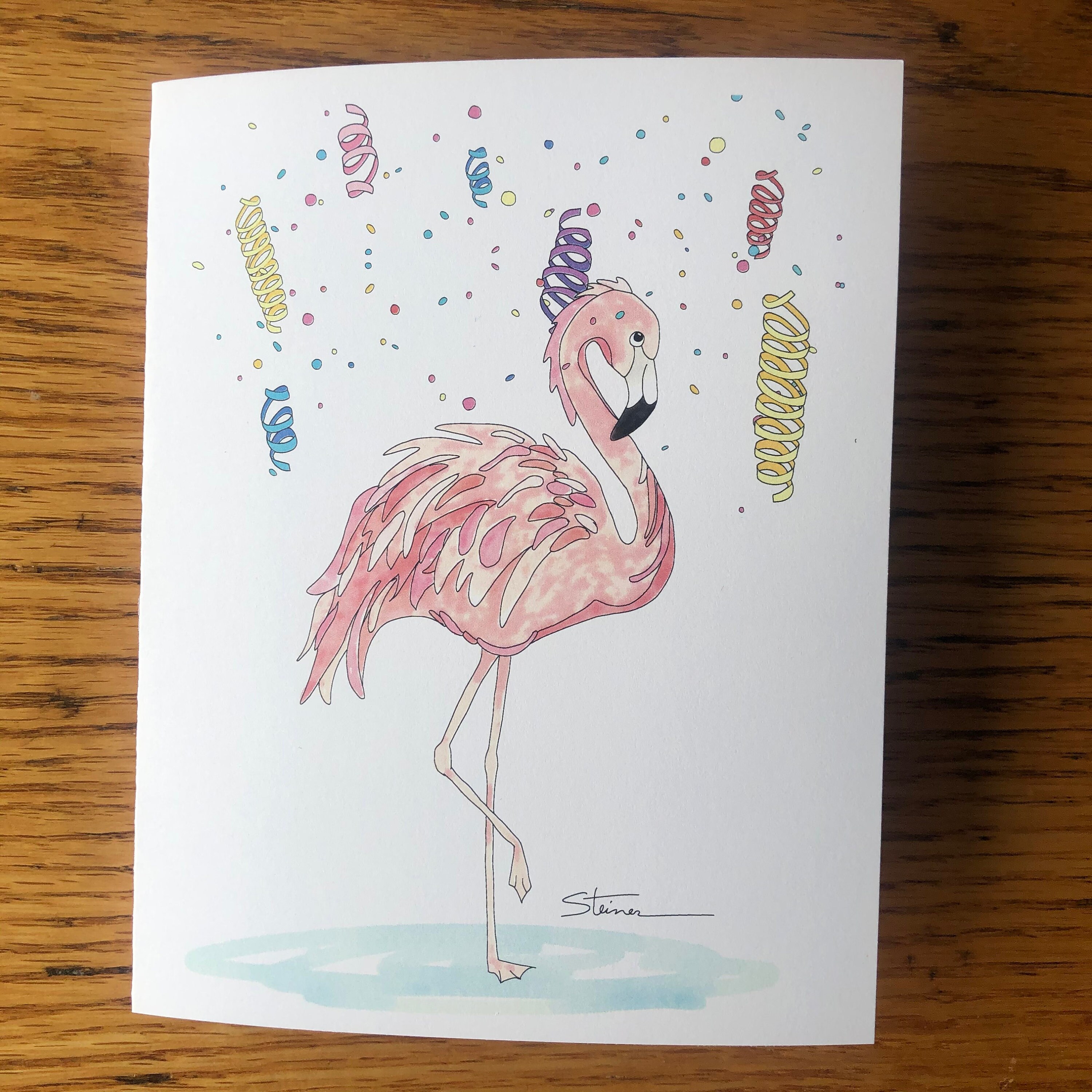 Flamingo Blank Note Cards;celebration;birthday; Kids, Adult, Funny ...
