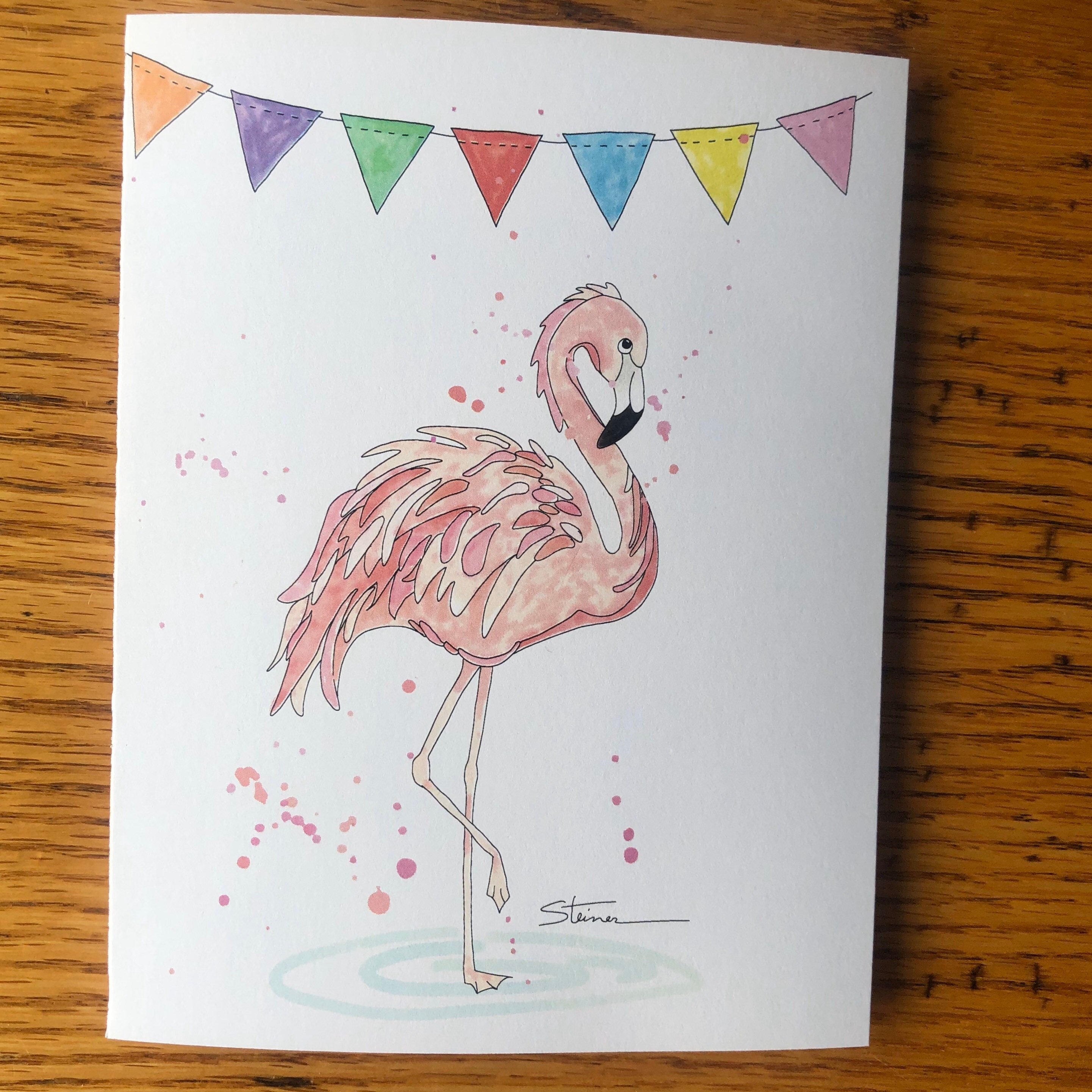 Flamingo Blank Note Cards;celebration;birthday; Kids, Adult, Funny ...